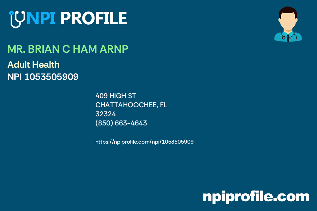 MR. BRIAN C HAM ARNP - Prescription History