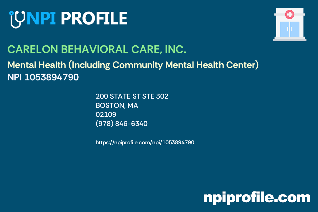 CARELON BEHAVIORAL CARE, INC. - NPI 1053894790 - Clinic/Center in ...