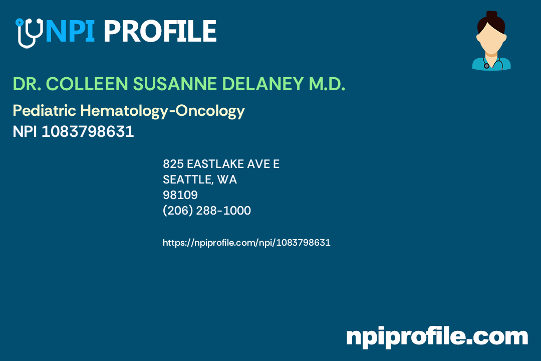 DR. COLLEEN SUSANNE DELANEY M.D. - NPI 1083798631 - Pediatrics in ...