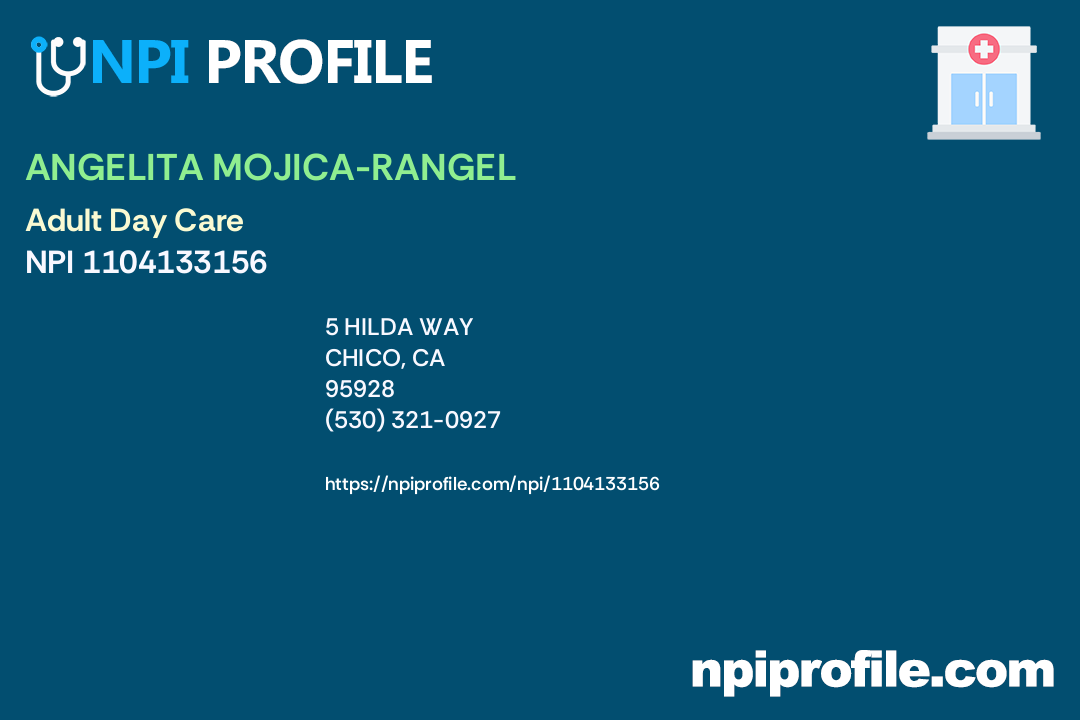 ANGELITA MOJICA-RANGEL - NPI 1104133156 - Clinic/Center in Chico, CA