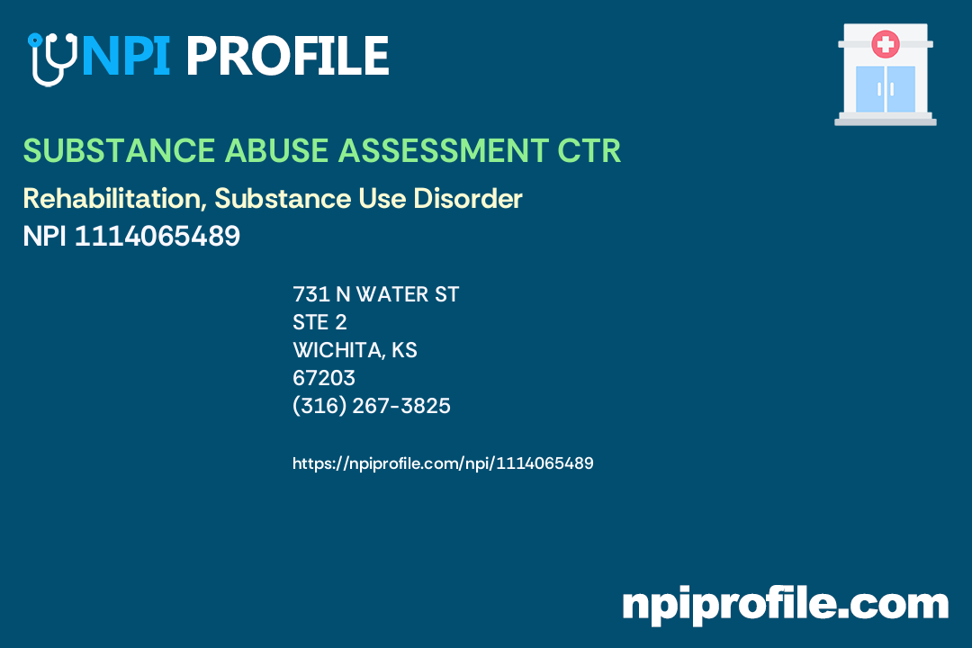SUBSTANCE ABUSE ASSESSMENT CTR - Accepted Health Plans and Insurance ...