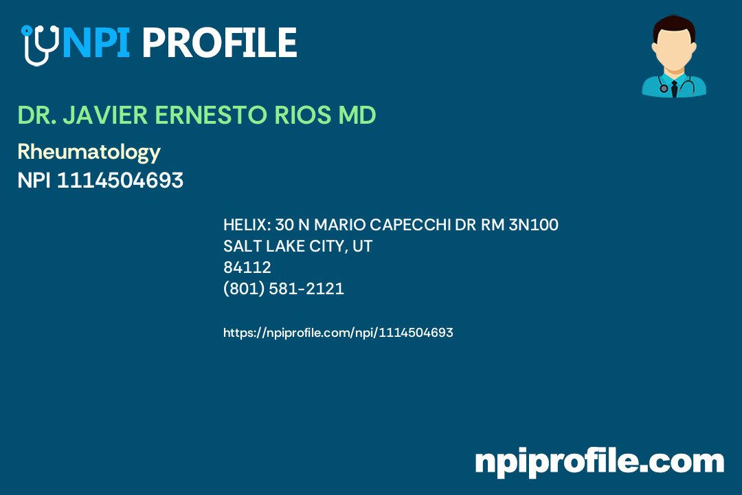 DR. JAVIER ERNESTO RIOS MD - NPI 1114504693 - Internal Medicine in Salt ...