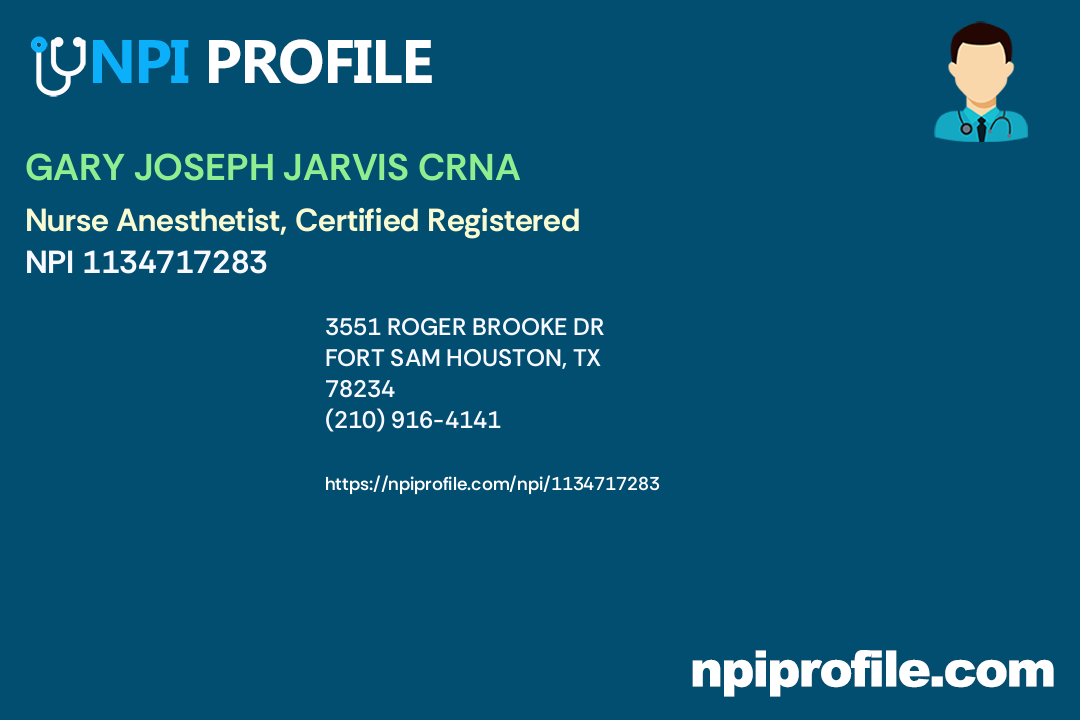 GARY JOSEPH JARVIS CRNA - Accepted Health Plans and Insurance Coverage