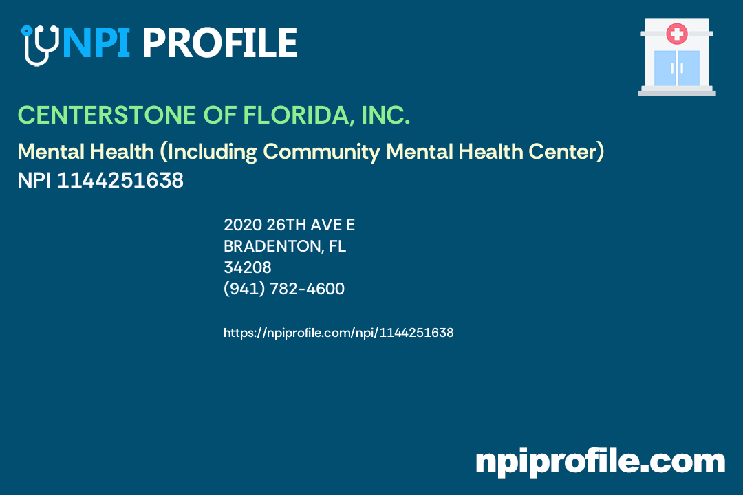 CENTERSTONE OF FLORIDA, INC. - NPI 1144251638 - Clinic/Center in ...