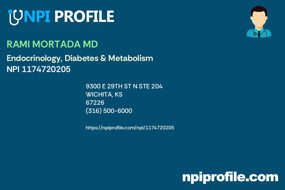 RAMI MORTADA MD - NPI 1174720205 - Internal Medicine in Wichita, KS
