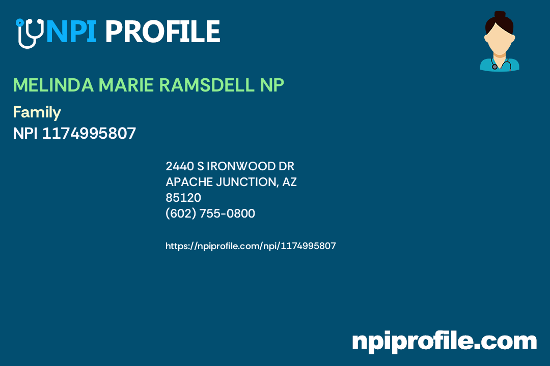 MELINDA MARIE RAMSDELL NP - NPI 1174995807 - Nurse Practitioner in ...