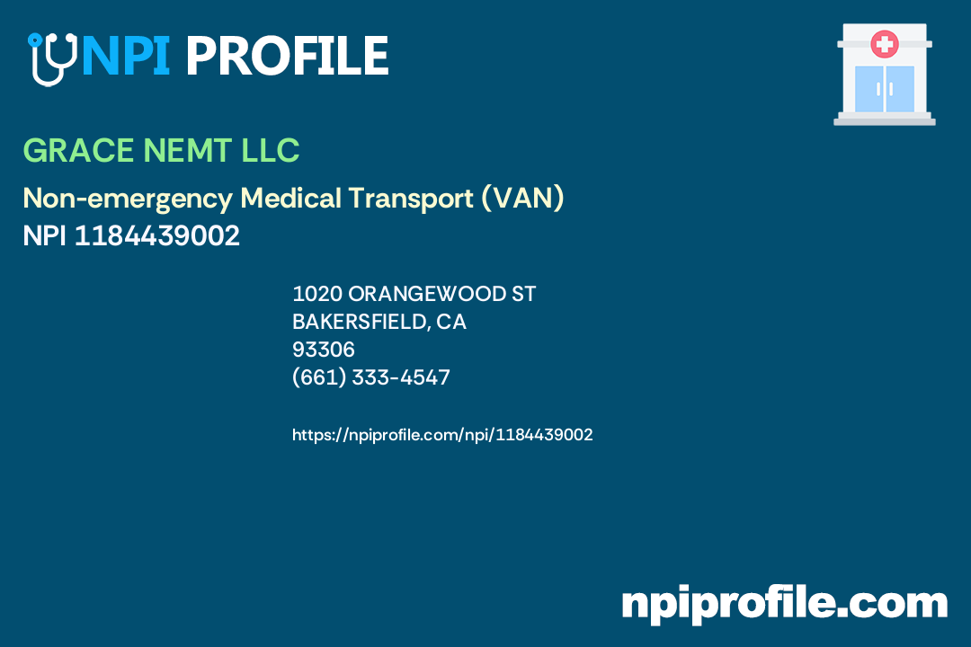GRACE NEMT LLC - Complete NPI Record 1184439002