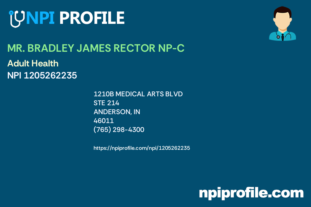 MR. BRADLEY JAMES RECTOR NP-C - Accepted Health Plans and Insurance ...