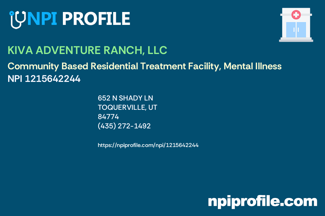 KIVA ADVENTURE RANCH, LLC - NPI 1215642244 - Community Based ...