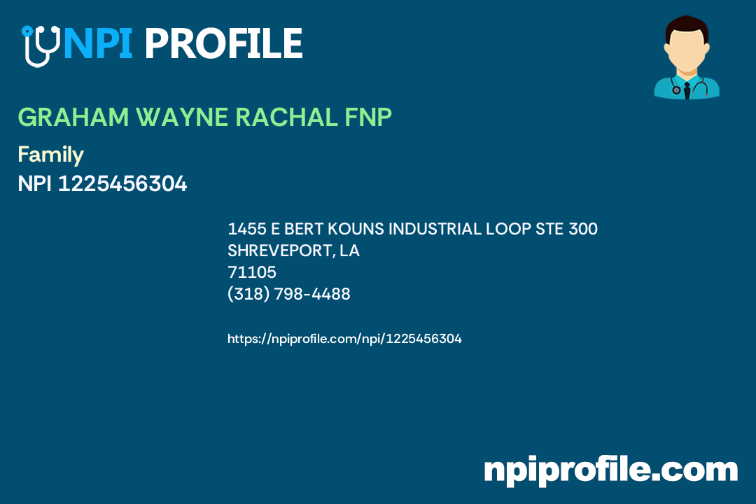 GRAHAM WAYNE RACHAL FNP - NPI 1225456304 - Nurse Practitioner in ...