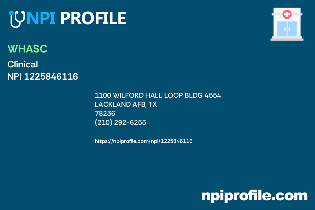 WHASC - NPI 1225846116 - Social Worker in Lackland Afb, TX