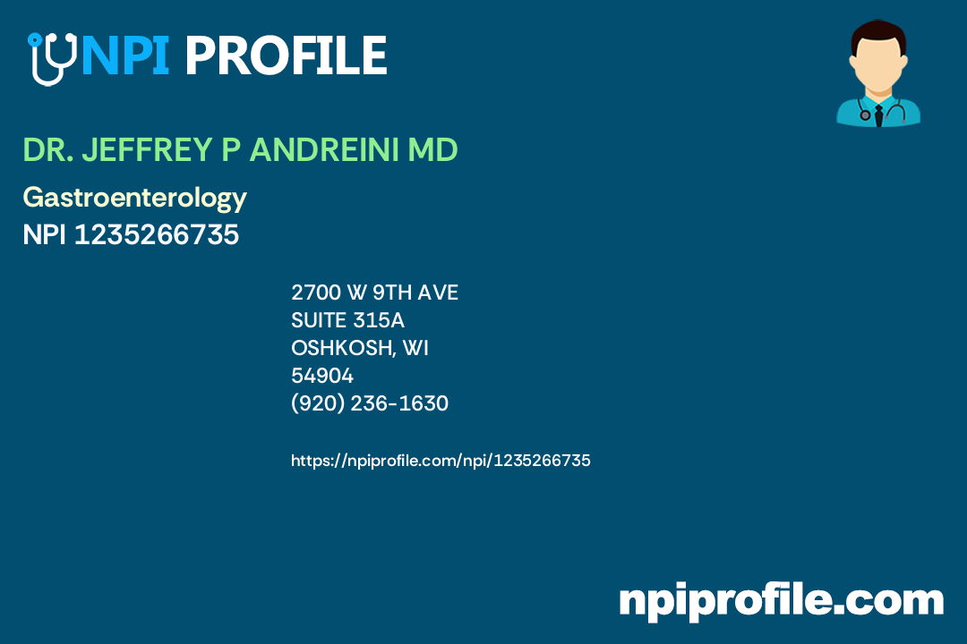 DR. JEFFREY P ANDREINI MD - NPI 1235266735 - Internal Medicine in ...