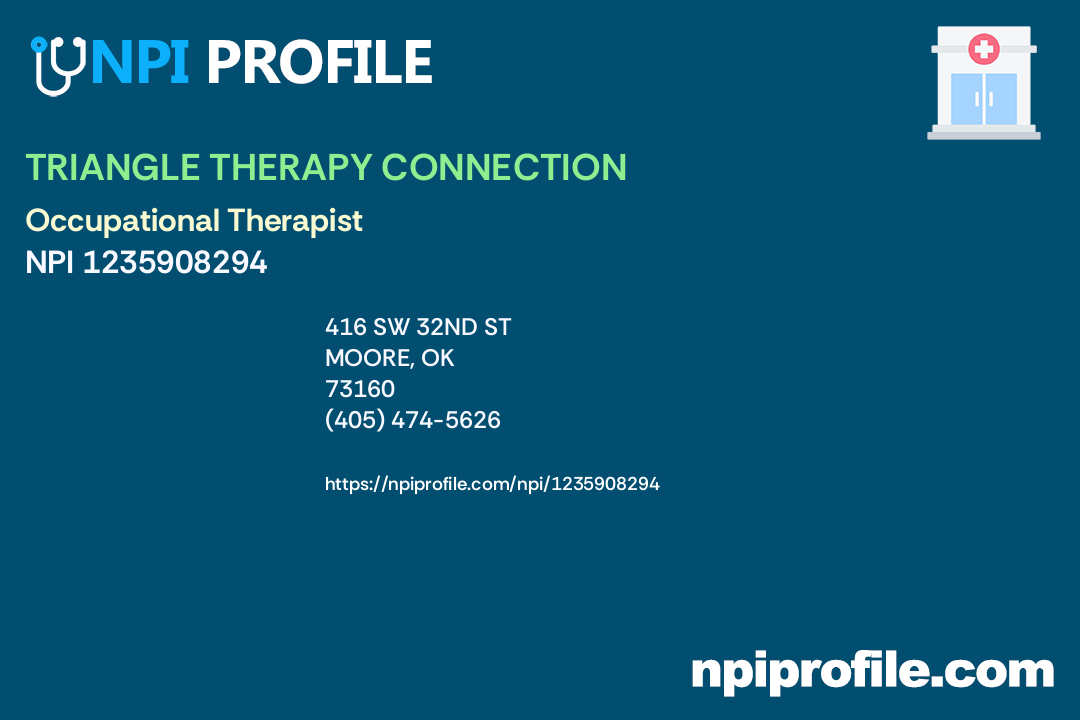 TRIANGLE THERAPY CONNECTION - NPI 1235908294 - Occupational Therapist ...