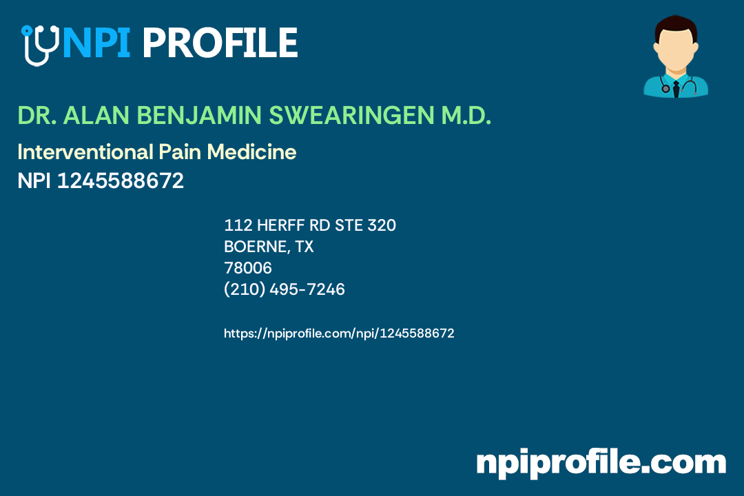 DR. ALAN BENJAMIN SWEARINGEN M.D. - Prescription History