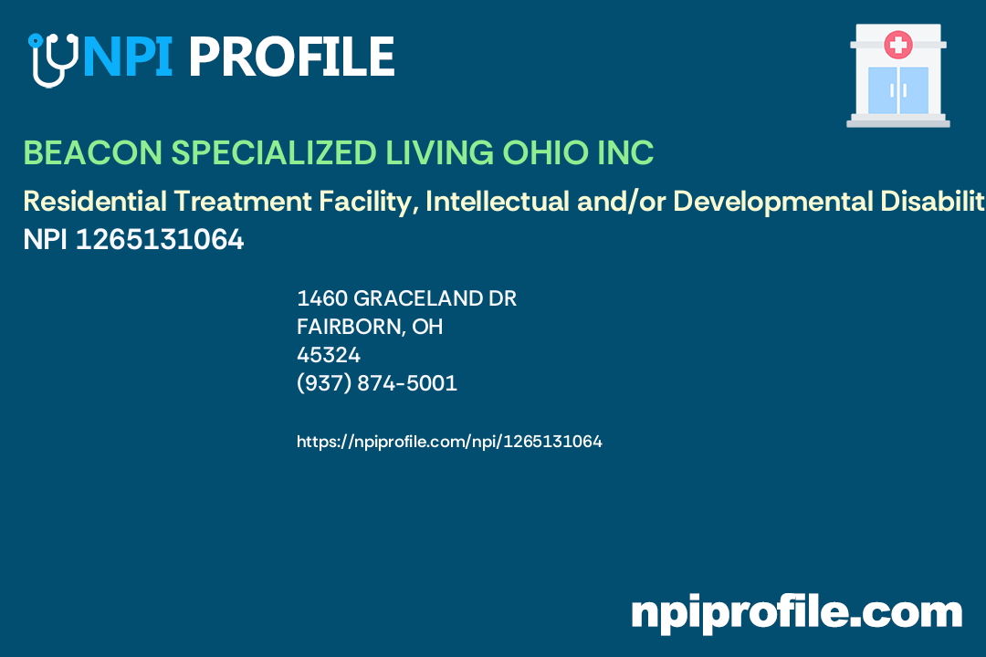 BEACON SPECIALIZED LIVING OHIO INC - NPI 1265131064 - Residential ...