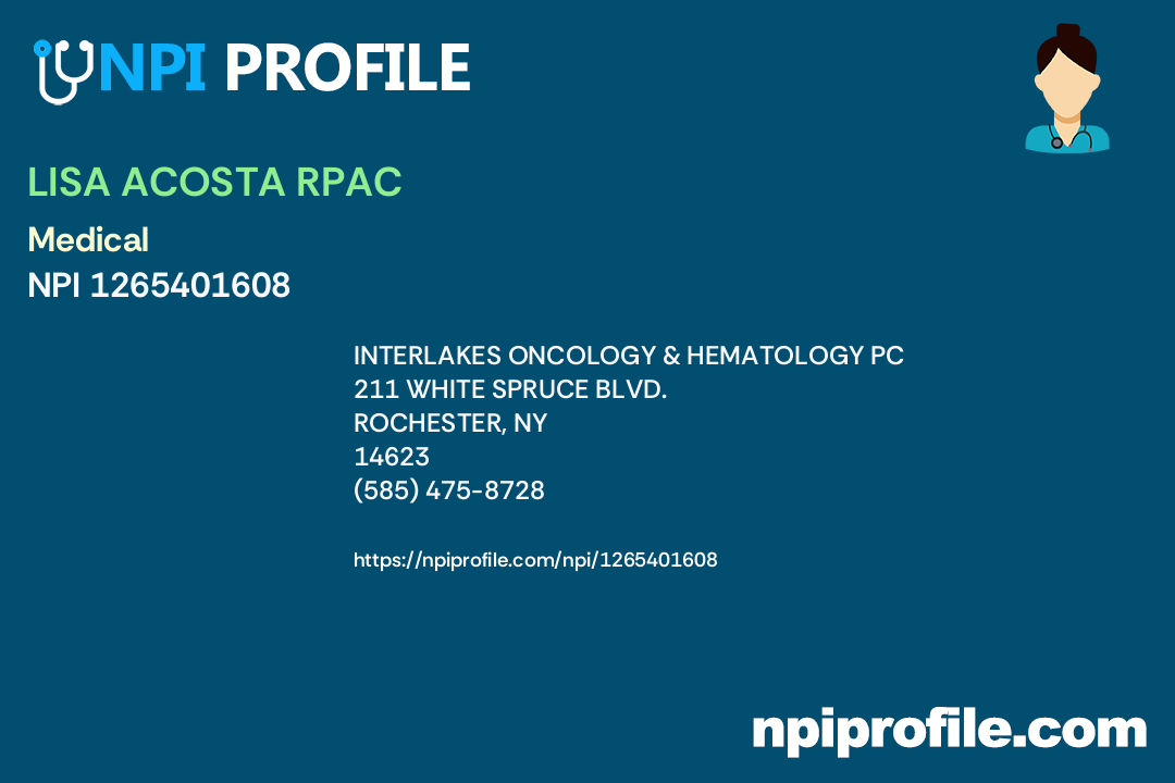 LISA ACOSTA RPAC - Prescription History