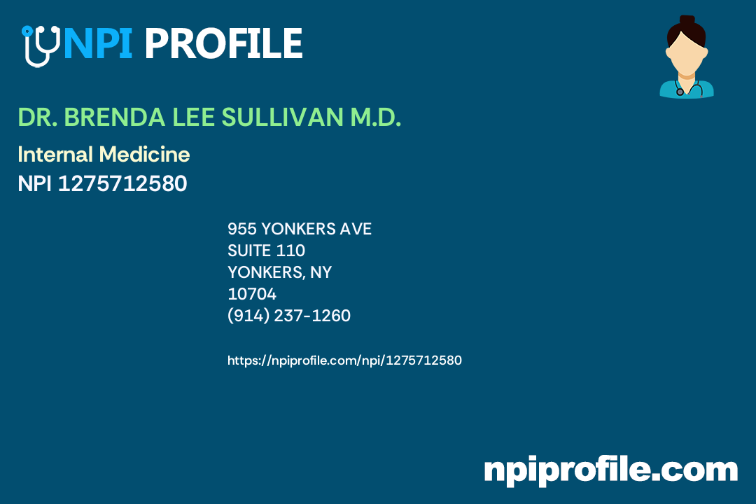 DR. BRENDA LEE SULLIVAN M.D. - NPI 1275712580 - Internal Medicine in ...