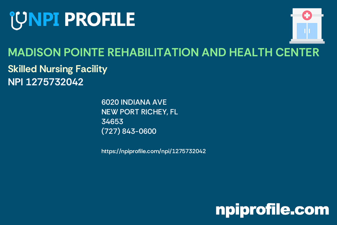MADISON POINTE REHABILITATION AND HEALTH CENTER - Accepted Health Plans ...