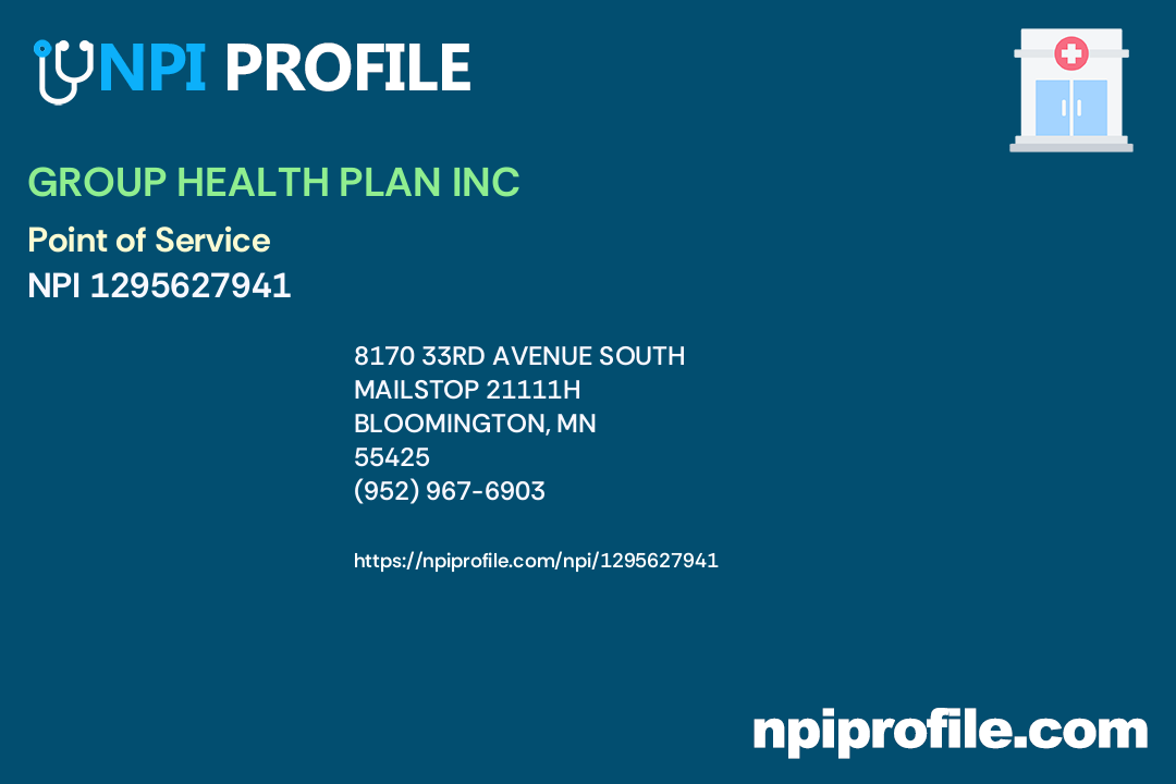 GROUP HEALTH PLAN INC - NPI 1295627941 - Point of Service in ...