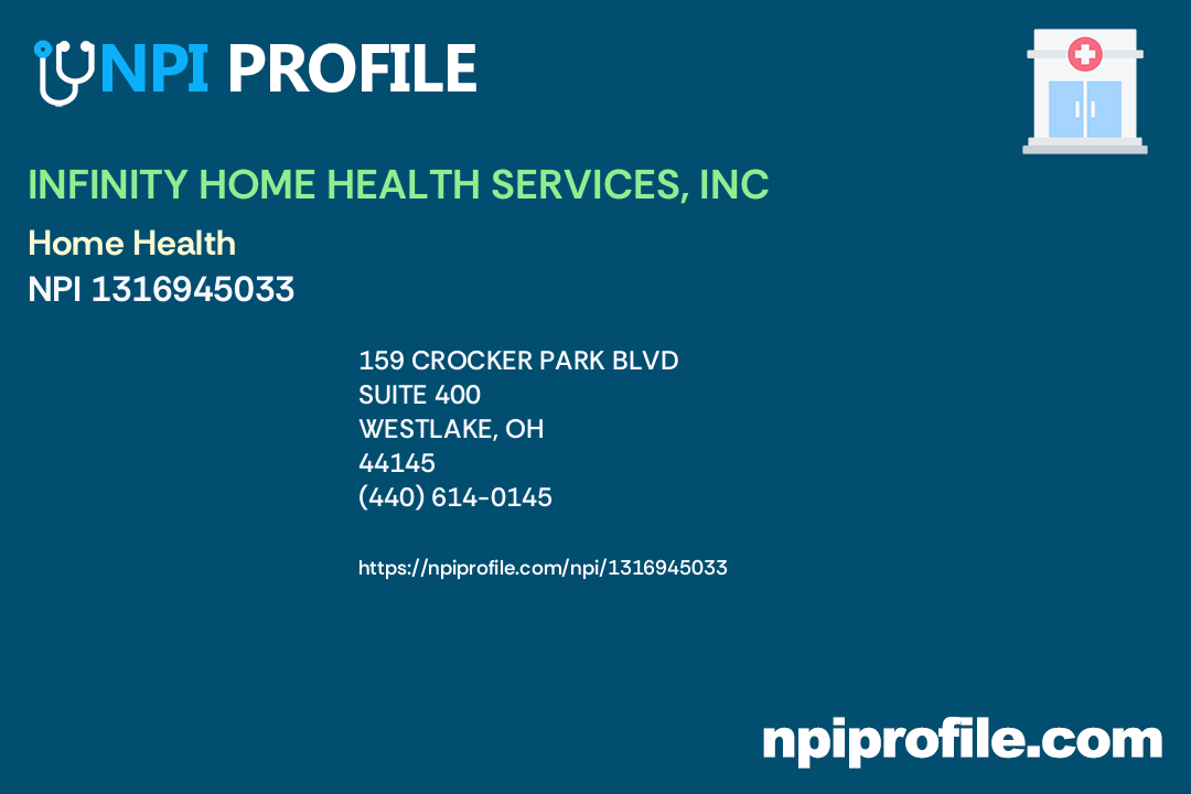 INFINITY HOME HEALTH SERVICES, INC - NPI 1316945033 - Home Health in ...