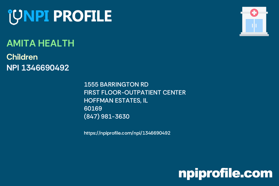 AMITA HEALTH - NPI 1346690492 - General Acute Care Hospital in Hoffman ...