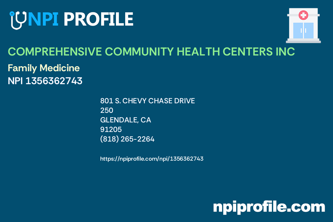 COMPREHENSIVE COMMUNITY HEALTH CENTERS INC - NPI 1356362743 - Family ...