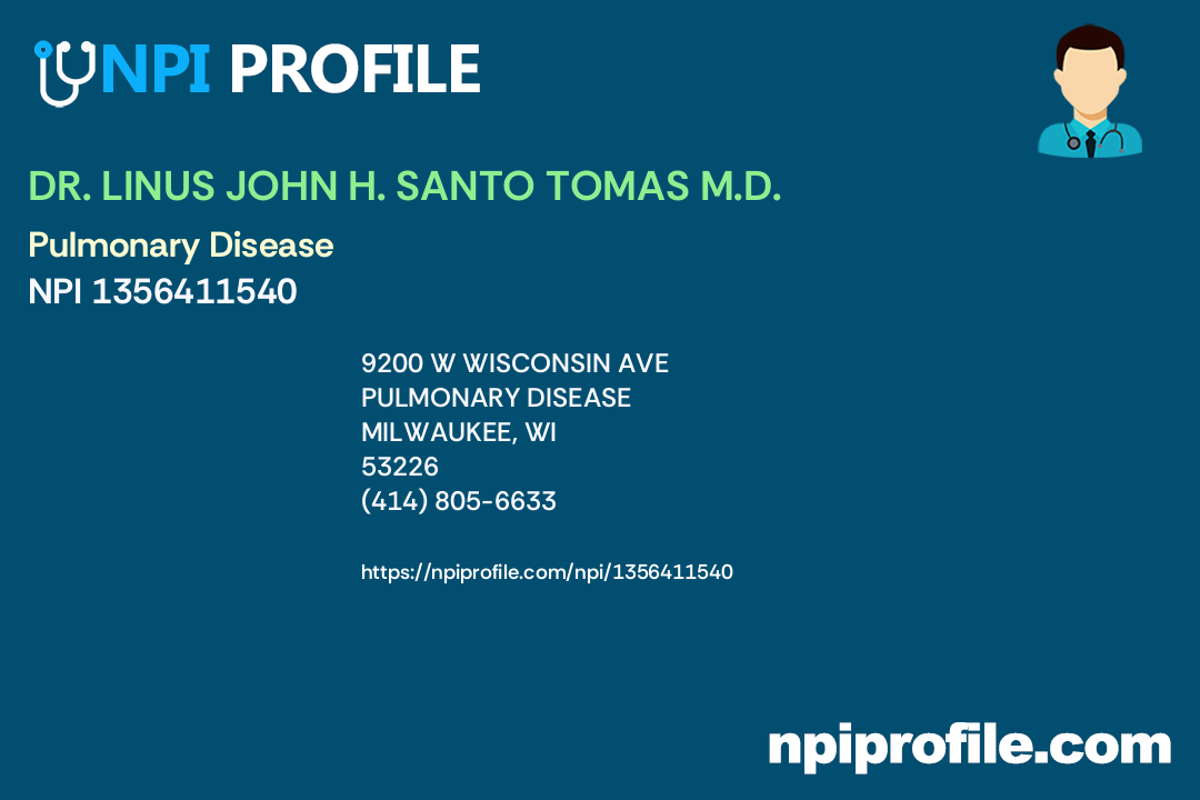 DR. LINUS JOHN H. SANTO TOMAS M.D. - Accepted Health Plans and ...
