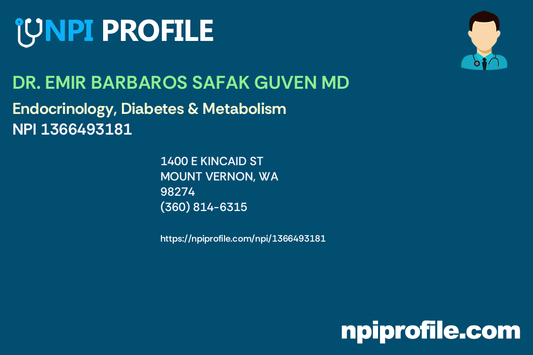 DR. EMIR BARBAROS SAFAK GUVEN MD - NPI 1366493181 - Internal Medicine ...