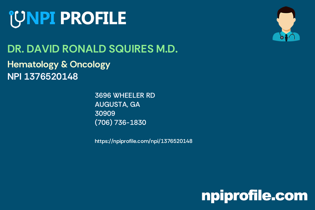 DR. DAVID RONALD SQUIRES M.D. - NPI 1376520148 - Internal Medicine in ...