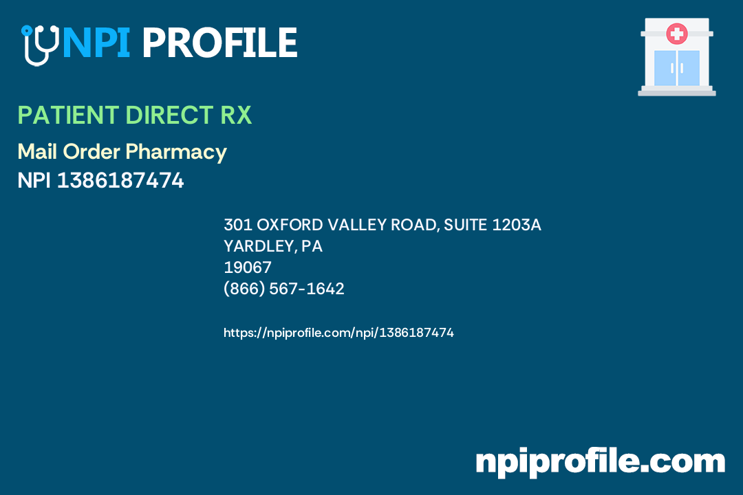 PATIENT DIRECT RX - NPI 1386187474 - Pharmacy in Yardley, PA