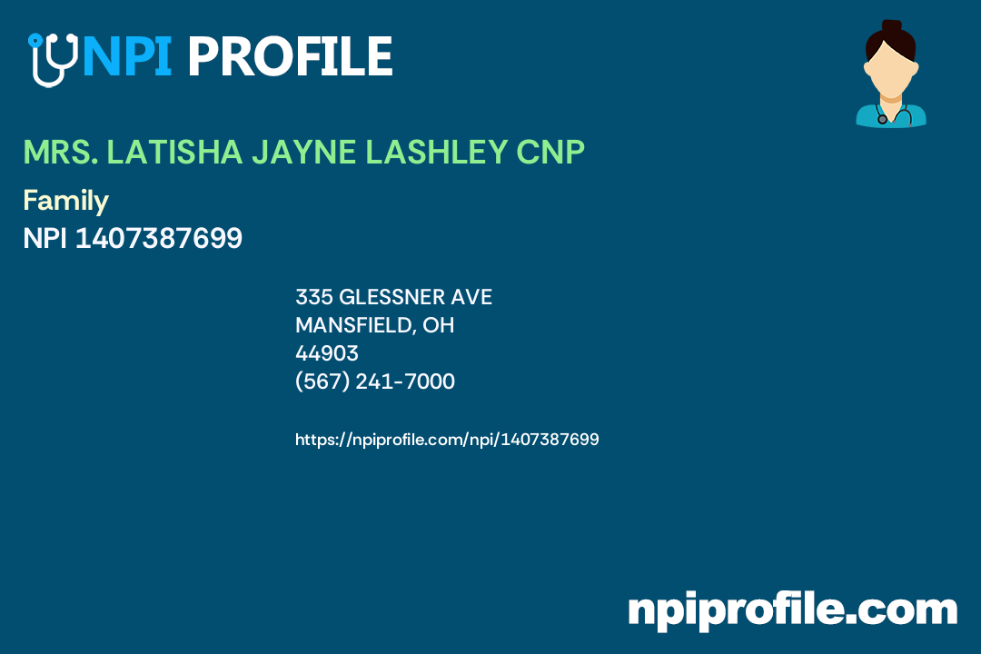 MRS. LATISHA JAYNE LASHLEY CNP - Accepted Health Plans and Insurance ...