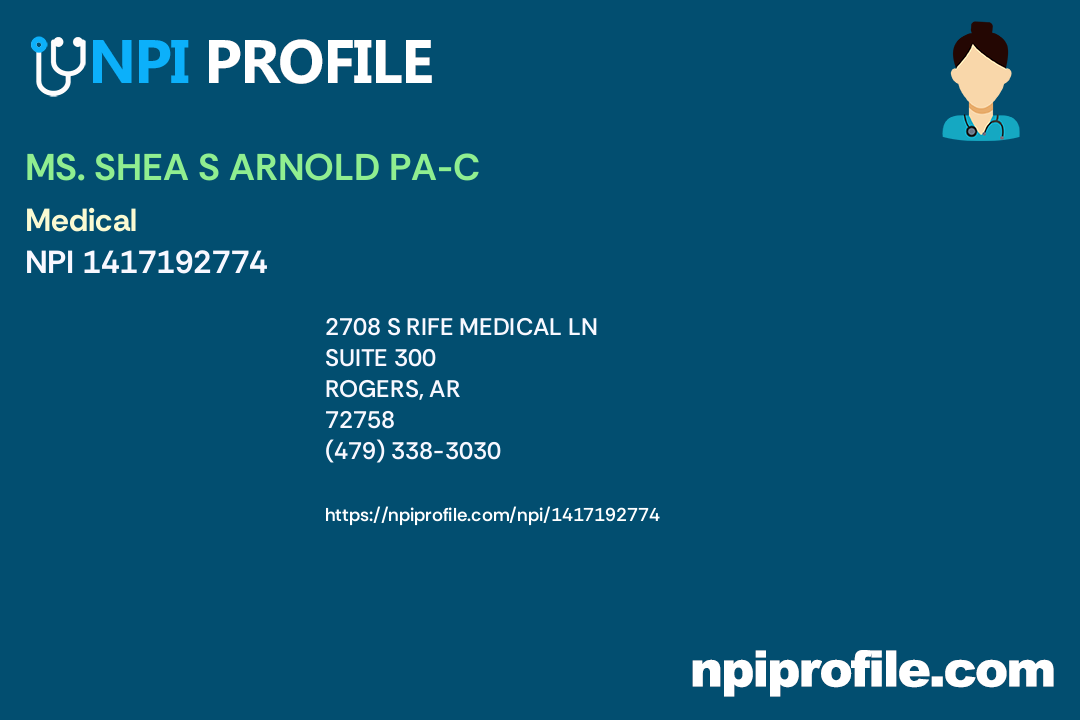 MS. SHEA S ARNOLD PA-C - Accepted Health Plans and Insurance Coverage