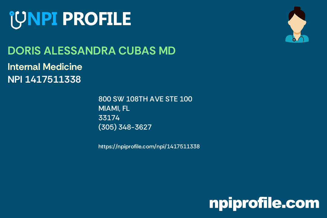 DORIS ALESSANDRA CUBAS MD - Accepted Health Plans and Insurance Coverage