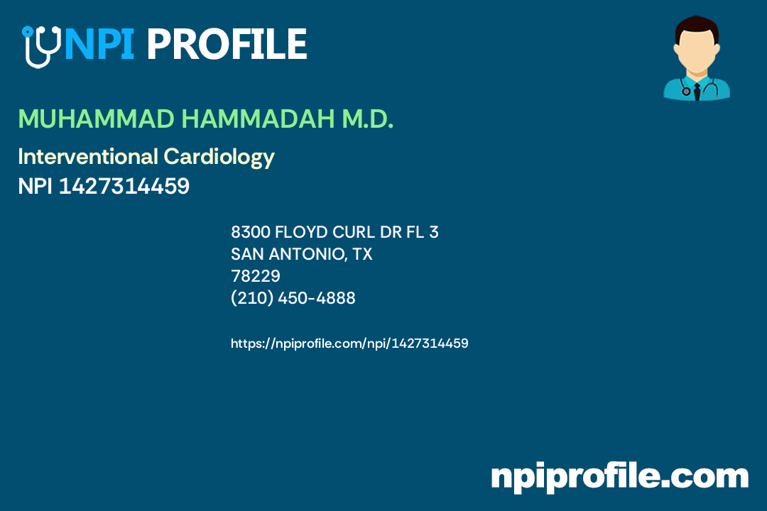 MUHAMMAD HAMMADAH M.D. - NPI 1427314459 - Internal Medicine in San ...