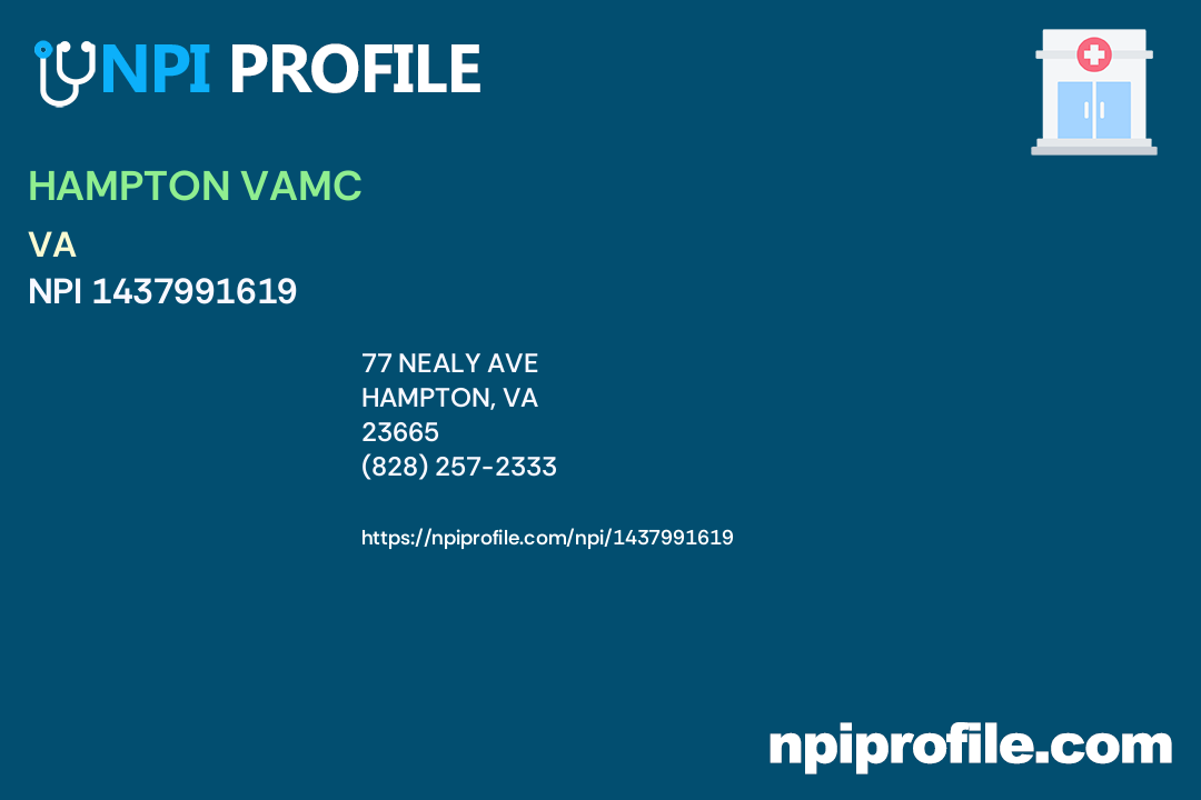 HAMPTON VAMC - NPI 1437991619 - Clinic/Center in Hampton, VA