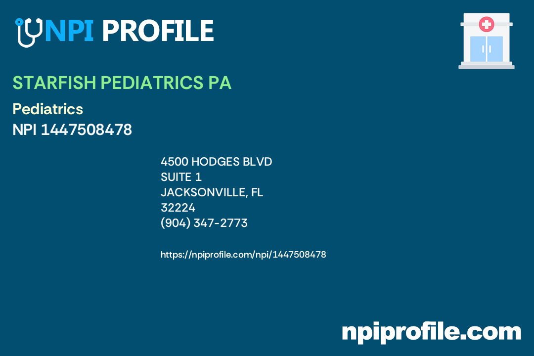 STARFISH PEDIATRICS PA - Accepted Health Plans and Insurance Coverage
