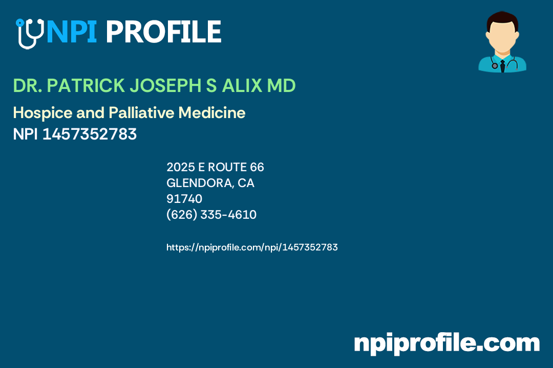 DR. PATRICK JOSEPH S ALIX MD - NPI 1457352783 - Internal Medicine in ...