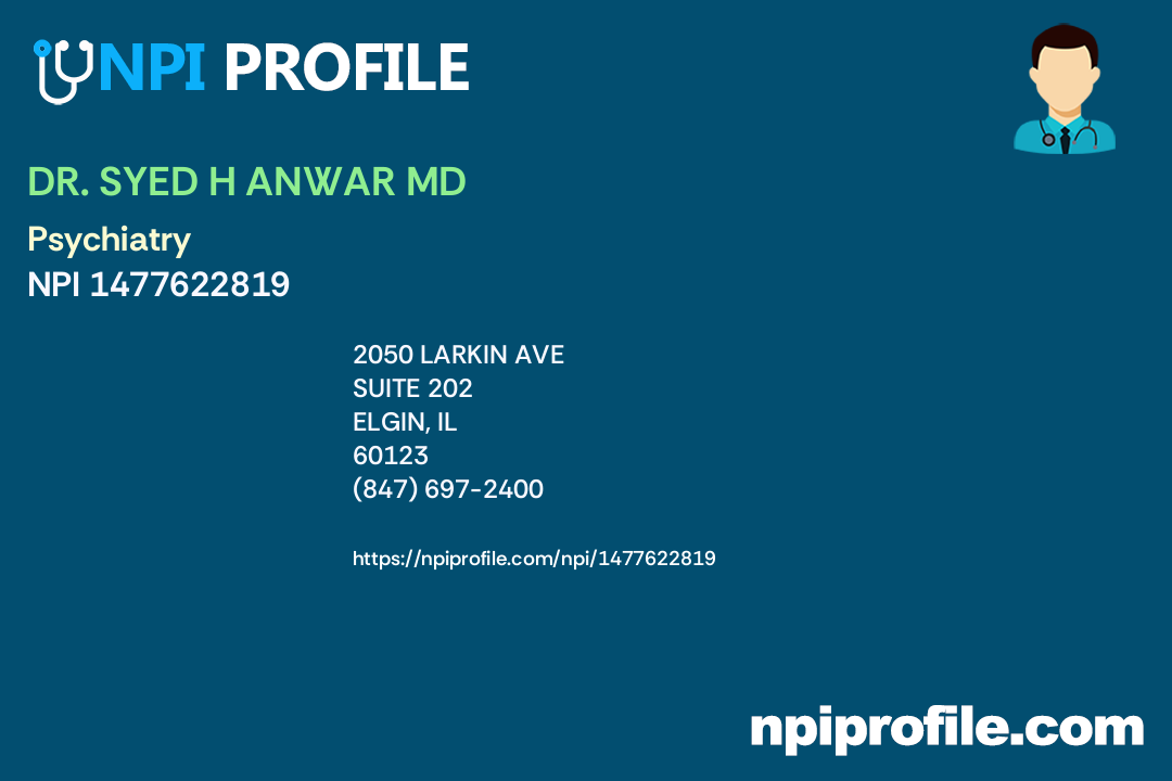 DR. SYED H ANWAR MD - Complete NPI Record 1477622819
