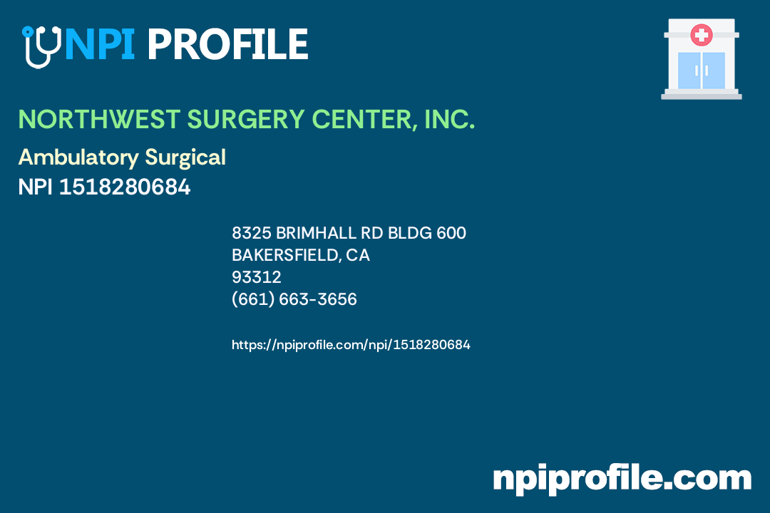 NORTHWEST SURGERY CENTER, INC. - NPI 1518280684 - Clinic/Center in ...