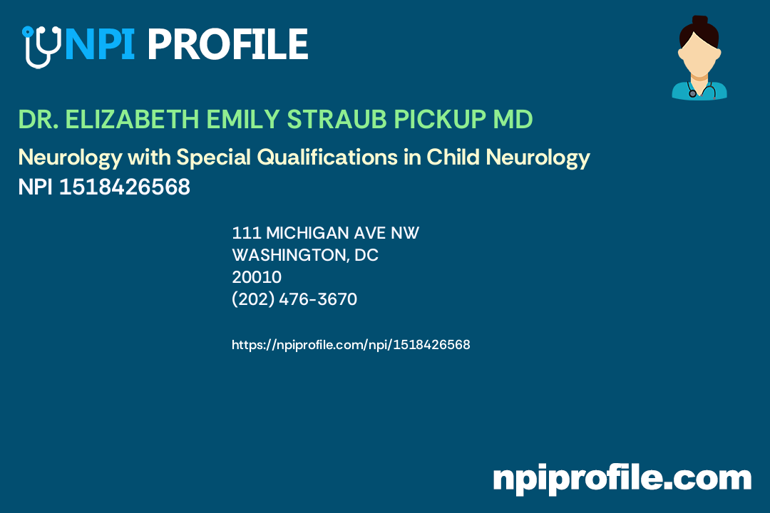 DR. ELIZABETH EMILY STRAUB PICKUP MD - NPI 1518426568 - Psychiatry ...