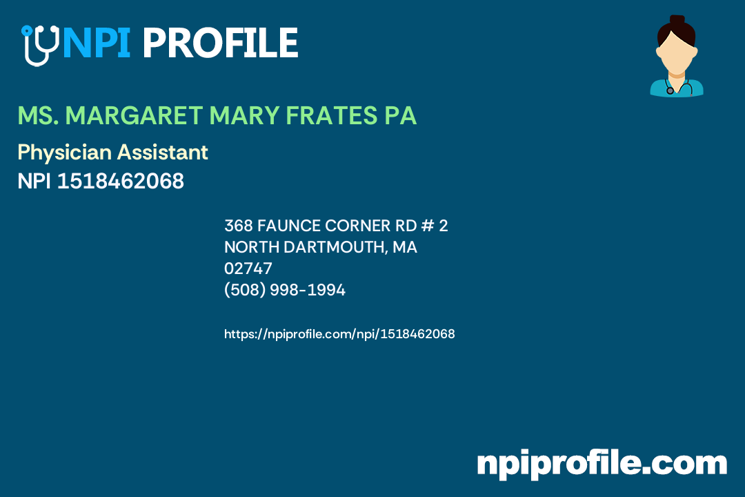 MS. MARGARET MARY FRATES PA - Prescription History