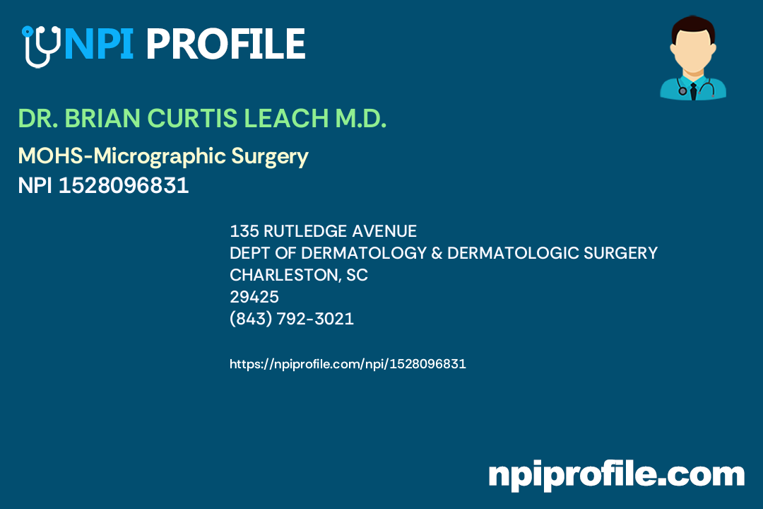 DR. BRIAN CURTIS LEACH M.D. - Prescription History