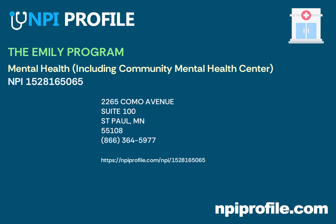 THE EMILY PROGRAM - NPI 1528165065 - Clinic/Center in St Paul, MN