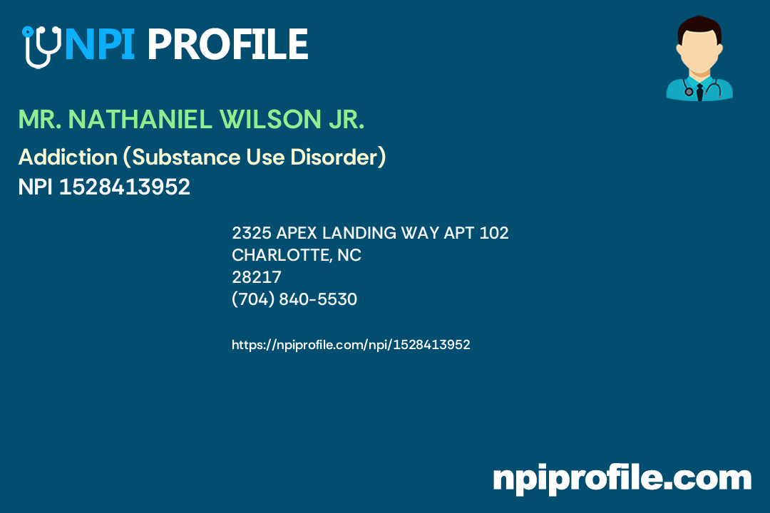 MR. NATHANIEL WILSON JR. - Accepted Health Plans and Insurance Coverage