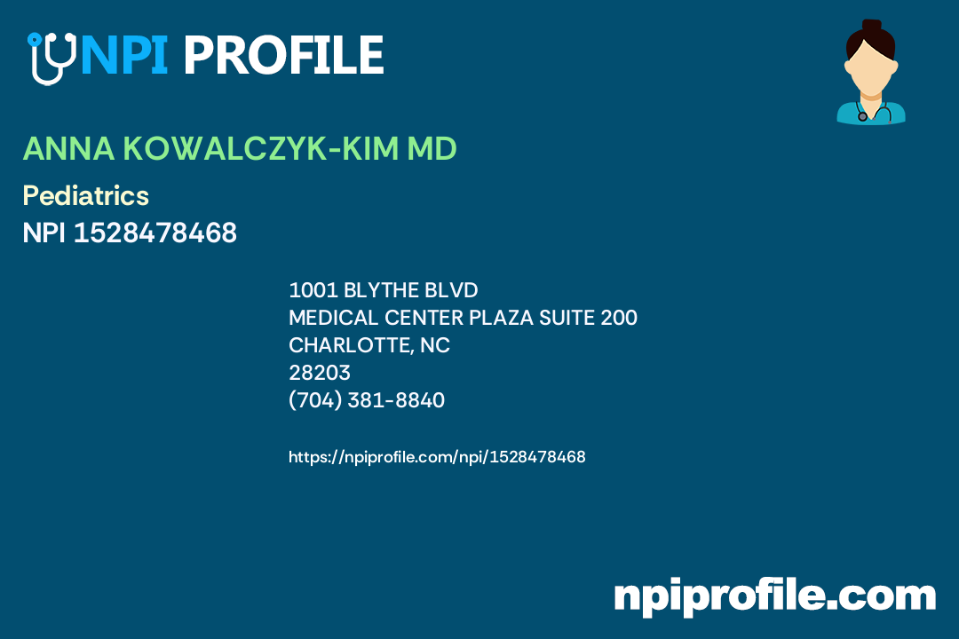 ANNA KOWALCZYK-KIM MD - Accepted Health Plans and Insurance Coverage
