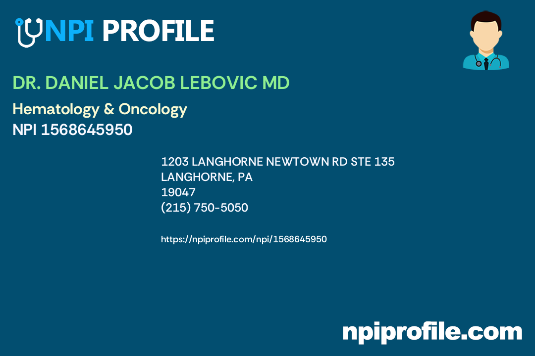 DR. DANIEL JACOB LEBOVIC MD - NPI 1568645950 - Internal Medicine in ...