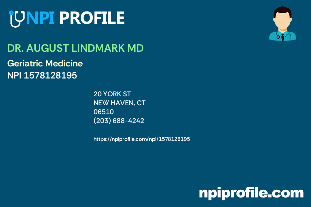 DR. AUGUST LINDMARK MD - NPI 1578128195 - Internal Medicine in New ...