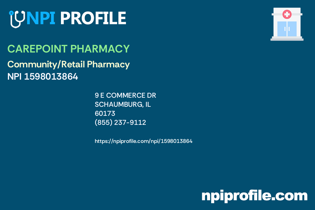 CAREPOINT PHARMACY - NPI 1598013864 - Pharmacy in Schaumburg, IL