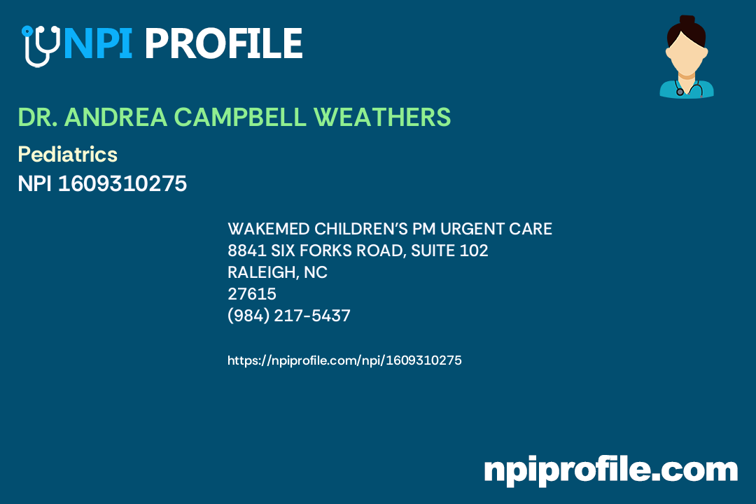 DR. ANDREA CAMPBELL WEATHERS - Accepted Health Plans and Insurance Coverage