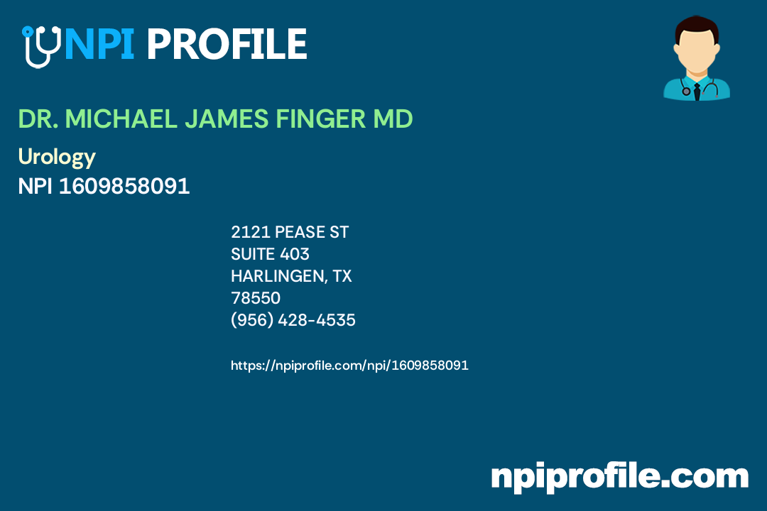 DR. MICHAEL JAMES FINGER MD - Prescription History